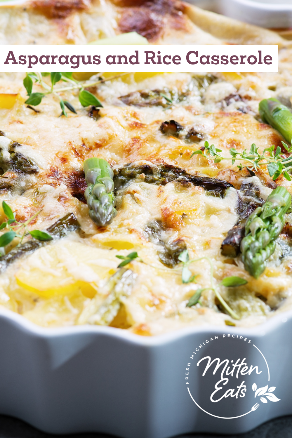 Asparagus and Rice Casserole - Mitten Eats