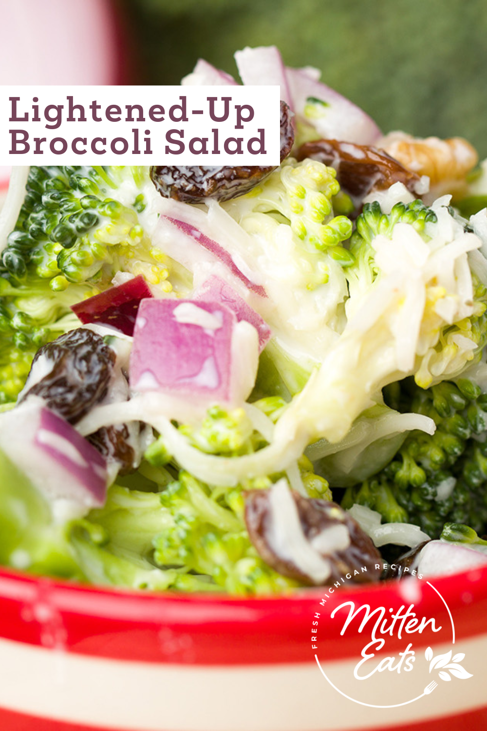 Lightened-Up Broccoli Salad - Mitten Eats