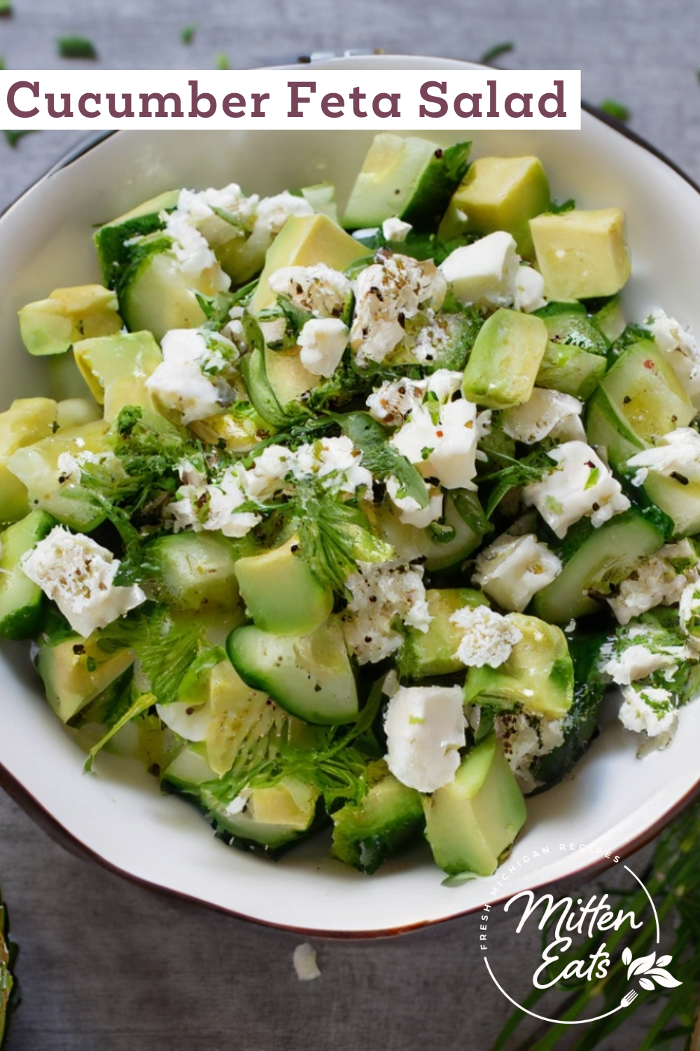 Cucumber Feta Salad - Mitten Eats