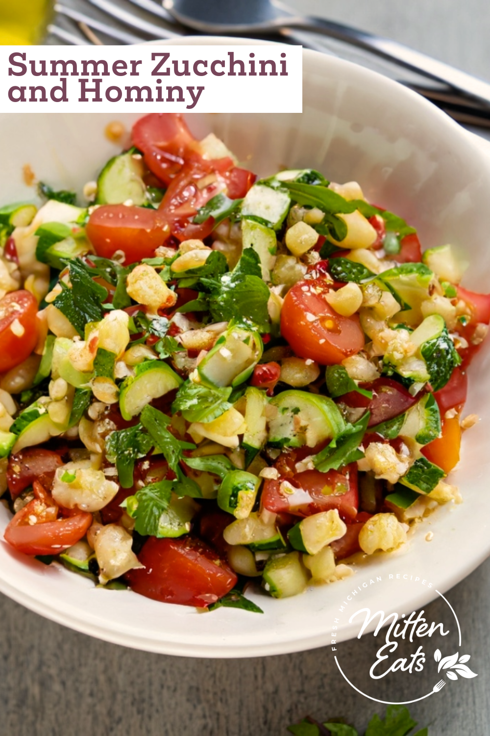 Summer Zucchini and Hominy - Mitten Eats