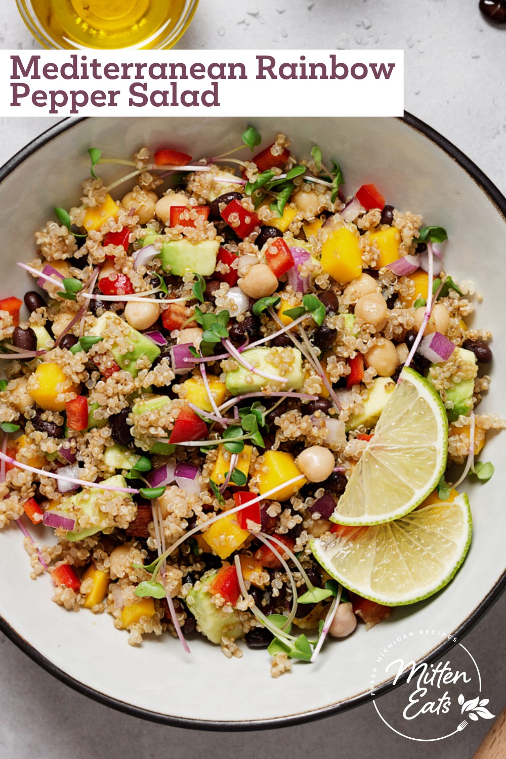 Mediterranean Rainbow Pepper Salad - Mitten Eats