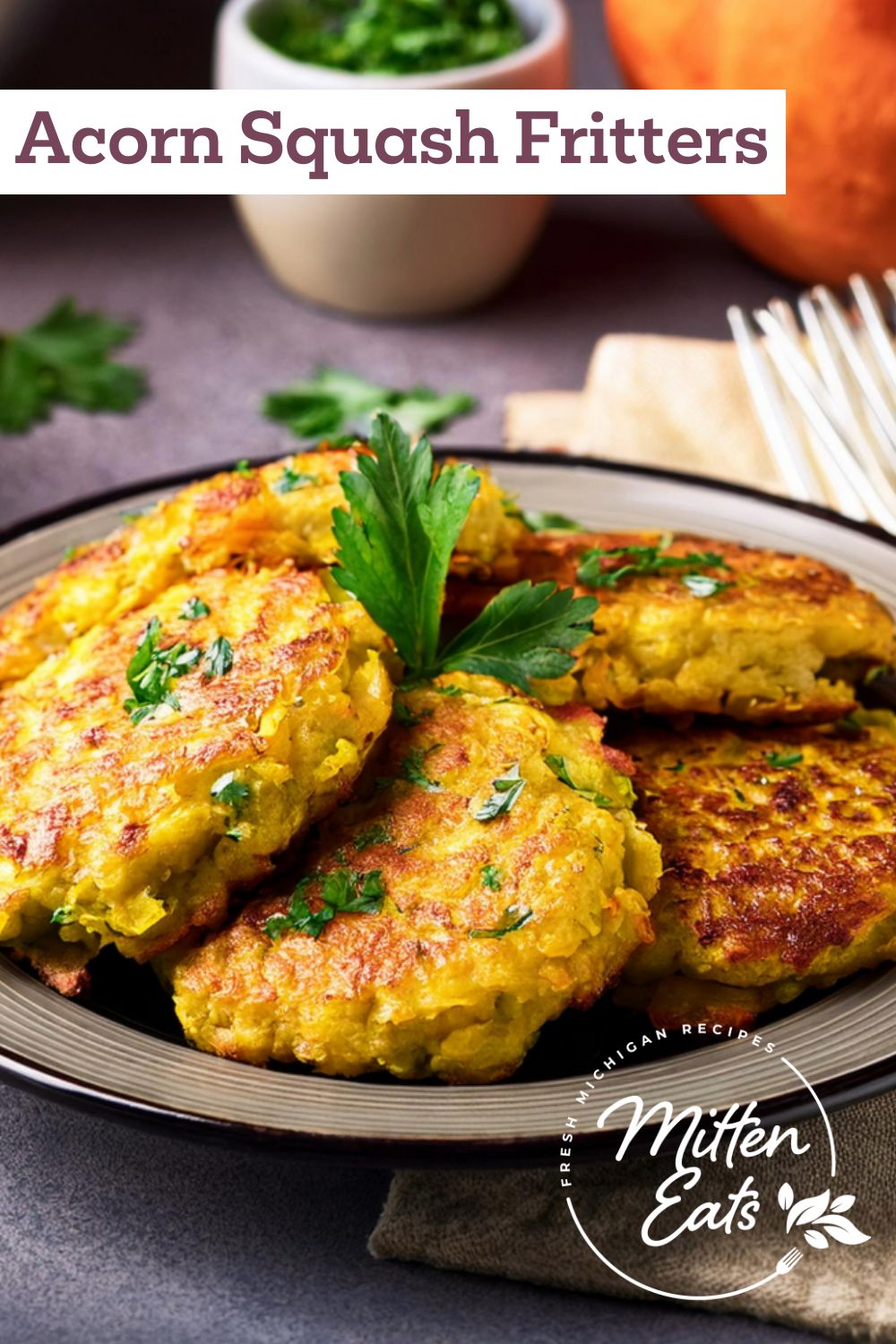 Acorn Squash Fritters - Mitten Eats