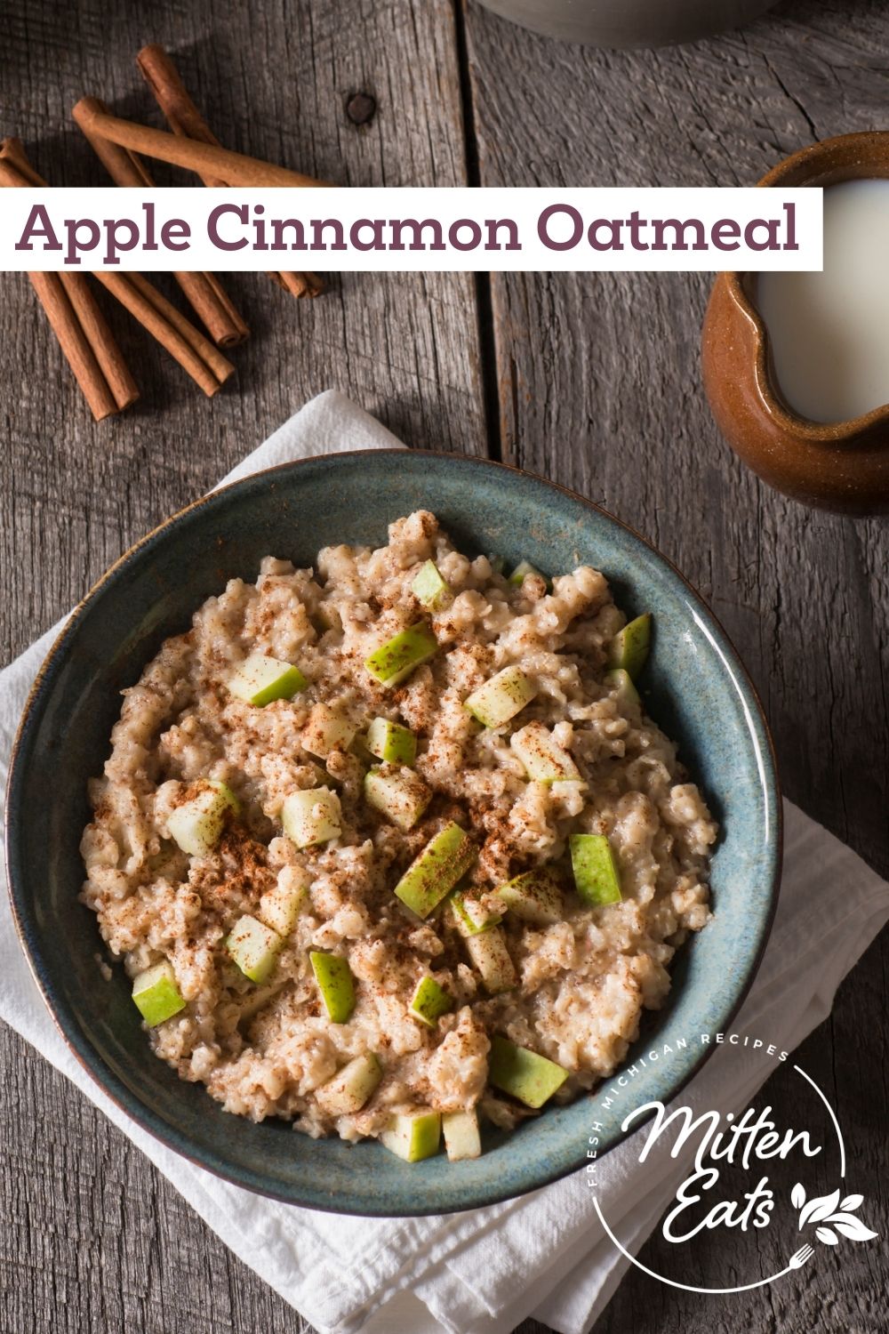 Apple Cinnamon Oatmeal - Mitten Eats